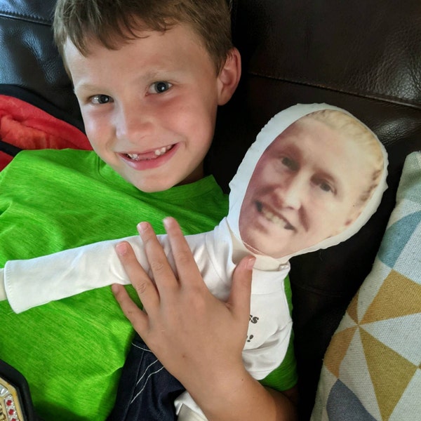 Personalized Photo Face Doll, Custom Picture Comfort Dolls, Talking ...