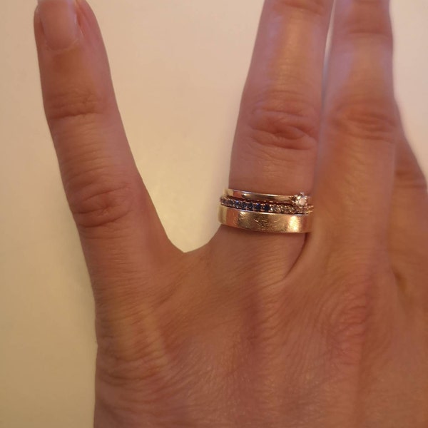 Personalized Letters Wedding Matching Band, 14k 18k Gold Diamond His ...