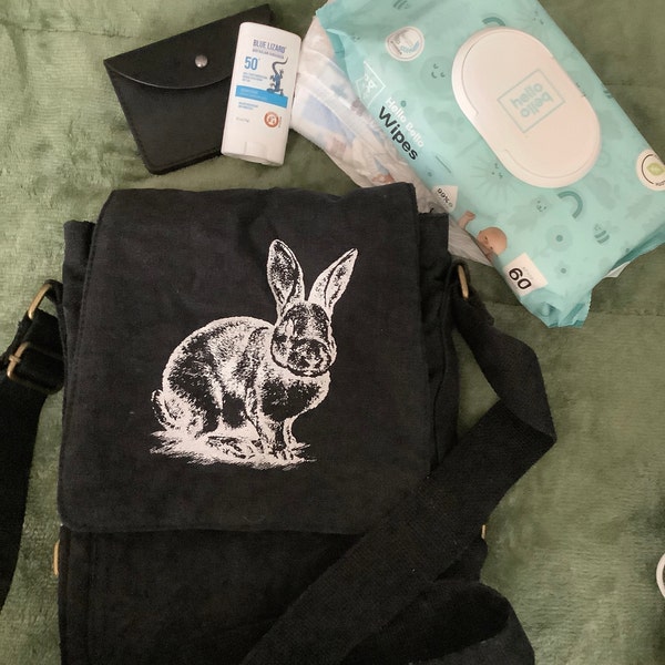Bunny Rabbit Tech Bag Small Purse Crossbody Shoulder Bag - Gift for ...