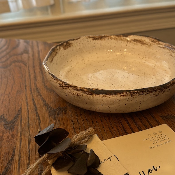 Ceramic Bowl, White Bowls, Rustic Bowls, Pasta Bowl, Ceramic Pasta Bowl ...