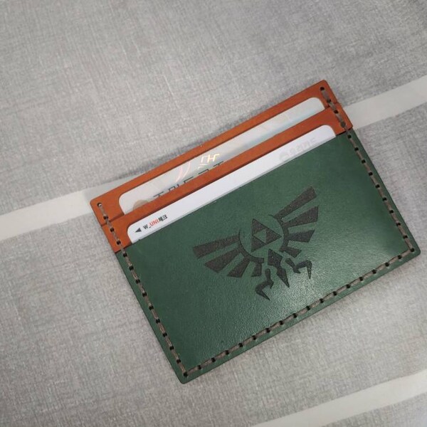 Legend of Zelda Leather Card Holder Wallet - Full Grain - Color Symbol ...