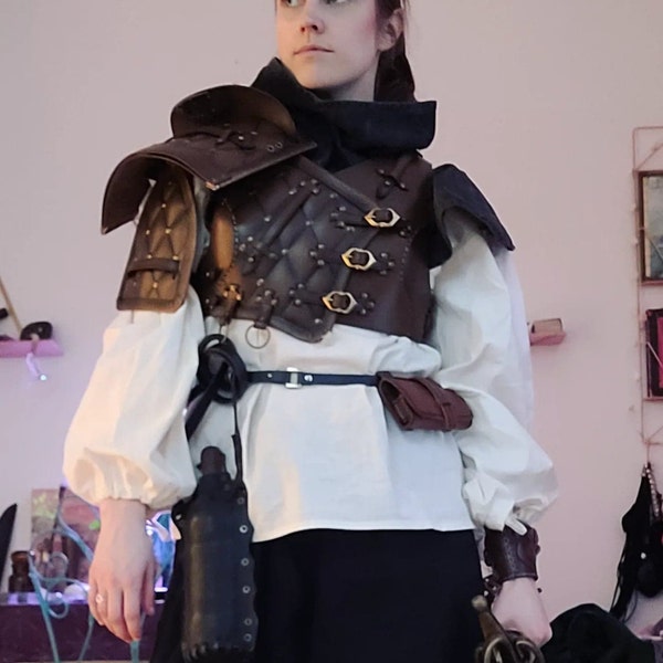 Larp Female Armor the Witcher Cosplay BROWN, Costume, Leather Armor ...