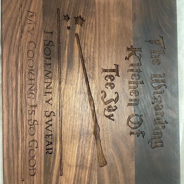 Personalized Cutting Board, Engraved Cutting Board, Wizard Board, Magic ...