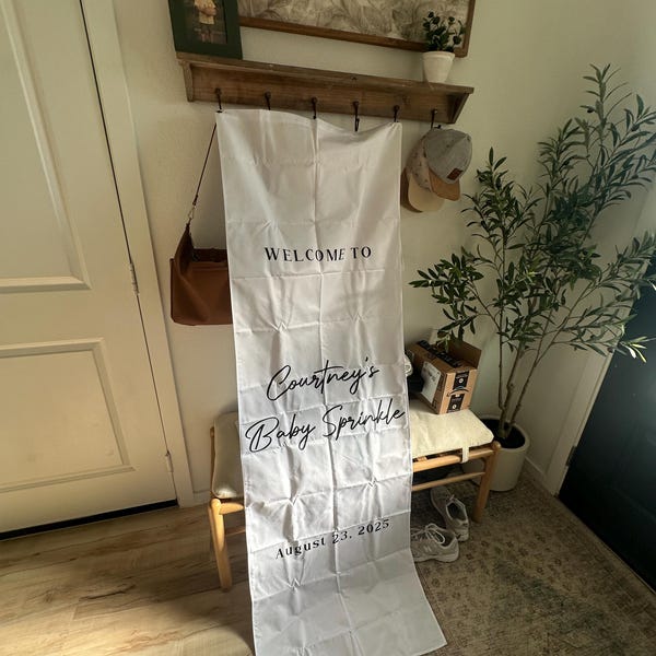 Personalized Fabric Baby Shower Sign, Custom Baby Shower Sign, Welcome ...