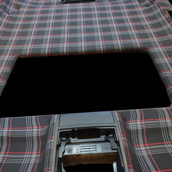 Plaid Car Upholstery Fabric - VW Golf GTI MK7- 3mm Foam - 59" - 150CM ...