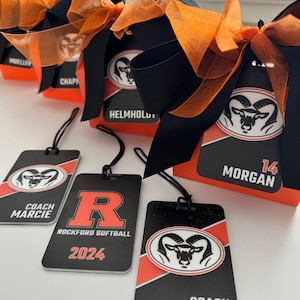 Customized Sport Bag Tag for Teams Single Sided or Double Sided 4 ...