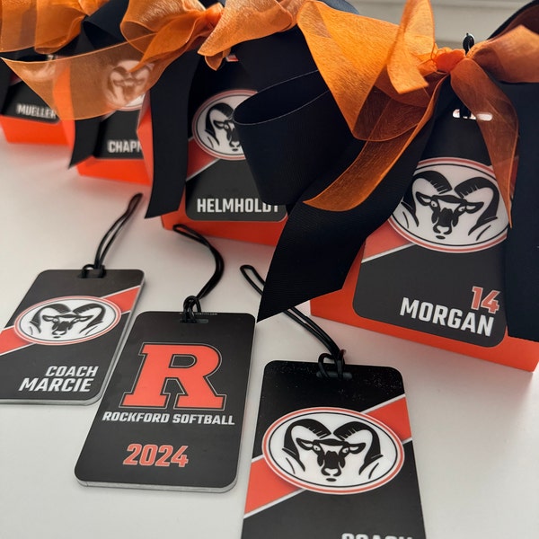 Customized Sport Bag Tag for Teams - Single Sided or Double Sided - 4 ...