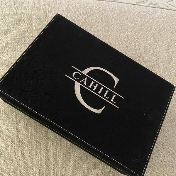 Personalized Engraved Leather Gift Box - Custom Gift for Keepsake ...