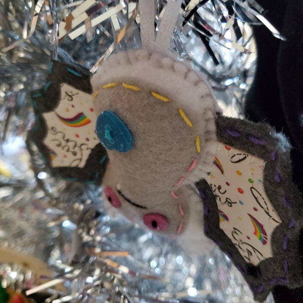 Evil Moon Ornament, Creepy Moon Decor, Spooky Half Moon Ornament ...