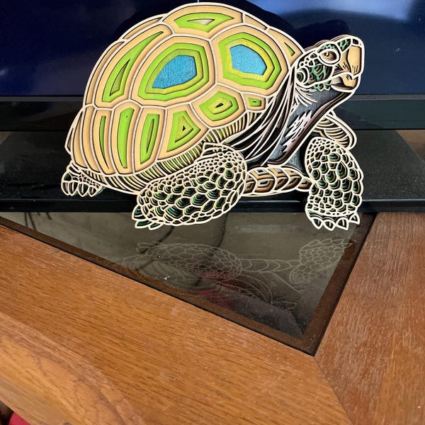 Layered Sea Turtle Laser Cut 3D File SVG Instant Download Vector ...