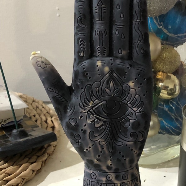 Hand of Glory Candle All Seeing Eye Altar Offering Gift for Witch Hamsa ...
