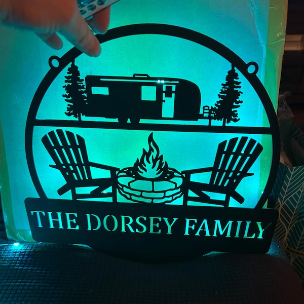 Custom Cigar Lounge Metal Wall Art LED Light Personalized Smoking Cigar ...