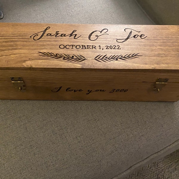 Custom Wedding Wine Box - Personalized Wooden Ceremony, Love Letter ...
