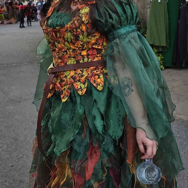 DDNJ Choose Colors 3 Tier Petal Hem Skirt Renaissance Fae Pirate Fairy ...