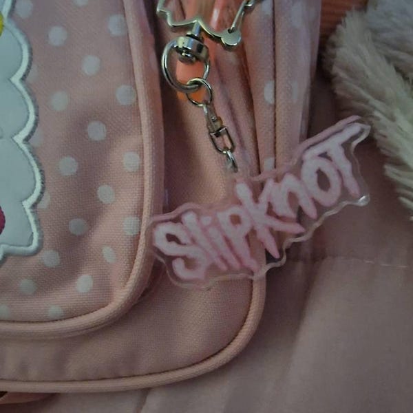 IN STOCK | Cute Pink Slipknot Acrylic 3" Pin - Etsy