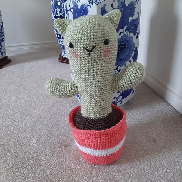 Cactus Crochet Amigurumi PATTERN, Crochet Cactus Cat Catcus Pattern ...