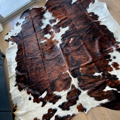 100% Genuine Leather Real Cowhide Rug in Authentic Zebra Animal Print ...