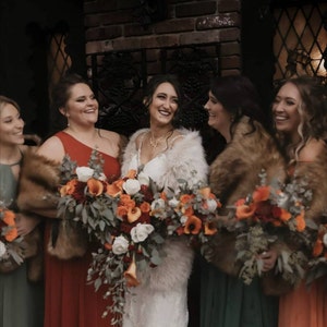 Blush Nude Faux Fur Bridal Wrap, Wedding Fur Shrug, Bridal Fur, Fur ...