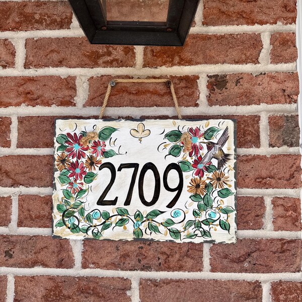 Cottage Farmhouse Painted Slate. Personalized Gift. Hand Painted Slate ...