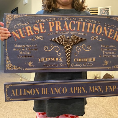 Nurse Practitioner Wood Sign With Optional Personalization - Etsy