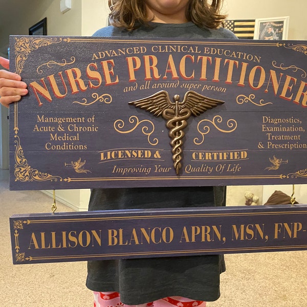 Nurse Practitioner Wood Sign With Optional Personalization >>> Order by ...