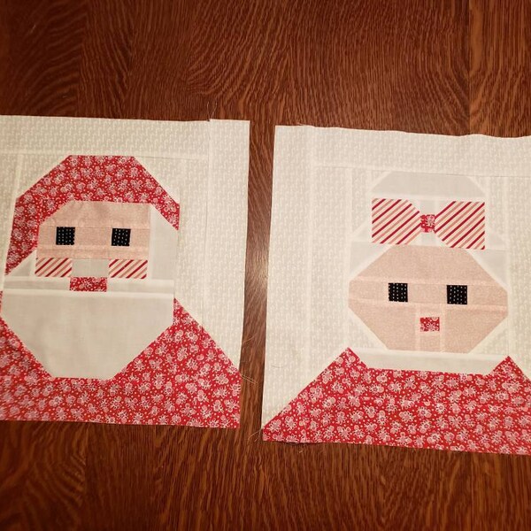 PDF Christmas Quilt Pattern - Santa Claus Quilt Pattern - Etsy
