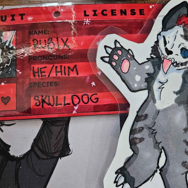 Fursuit License Custom Badge // Furry Fursona Badge Commission (READ ...
