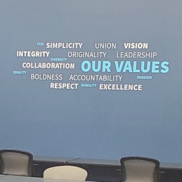 Our Values Wall Decal, Values Decal, Office Wall Art, Office Decor ...