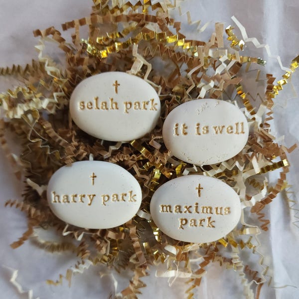 Employee Appreciation Gift, Small Gratitude Affirmation, Clay Stone, 1 ...