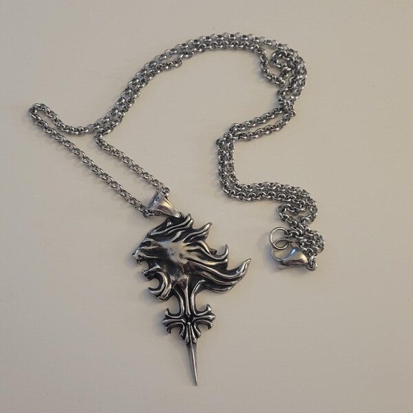 Final Fantasy VIII Large Squall Leonhart Griever Necklace Sterling ...