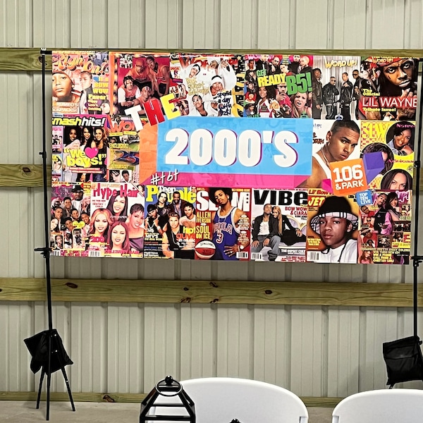 Y2K Party Backdrop: 2000's Hip Hop Theme, Custom Step and Repeat - Etsy