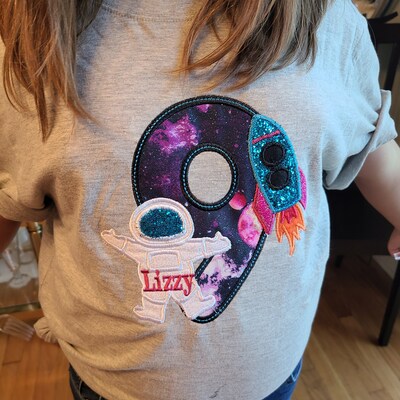 Girls Outer Space Birthday Shirt - Etsy