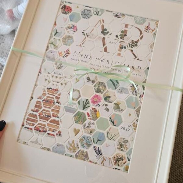 Wedding Card Keepsake Frame, Wedding Card Art, Wedding Frame, Wedding ...