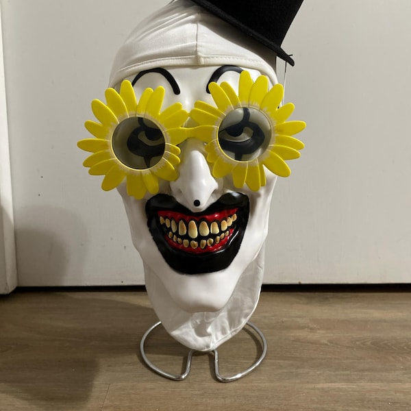 Terrifying Mime Clown Flower Sunglasses – Scary Yellow Flower Glasses ...