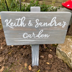 Personalised Garden Sign, Wooden Garden Plaque, Custom Outdoor Sign ...