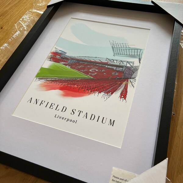 Anfield Art Print / Liverpool Wall Art / Football Art Print / Football ...