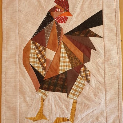 Hilly With 3 Chicks Paper Pieced Chicken - Etsy
