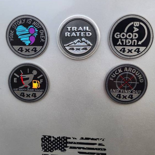 Badass Unique METAL 4x4 Badges Made for Any 4x4 Vehicle - Etsy