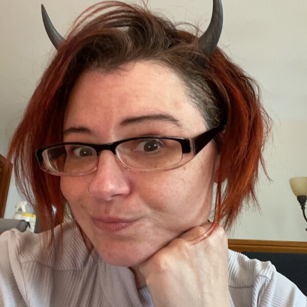 Shimmering Dark Silver Devil Horns Costume Accessory - Etsy