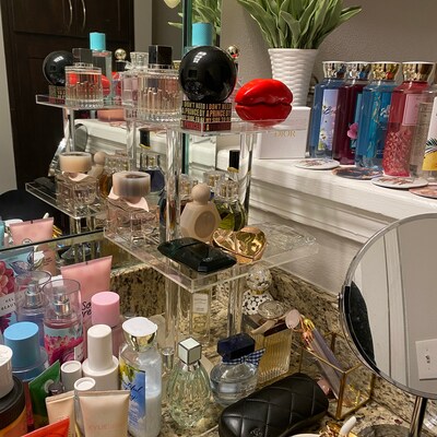 Perfume Storage Organizer, Acrylic Makeup Organizer, 3 Tier Perfume ...