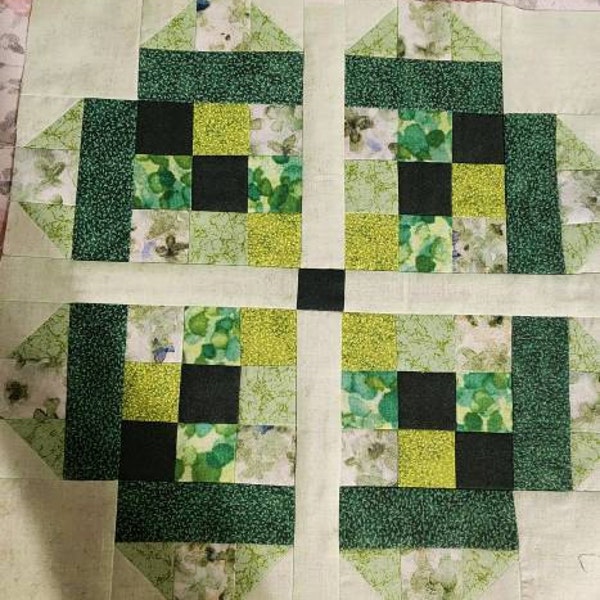 Digital PDF Quilt Block Pattern|interlocking Squares Quilt Block ...