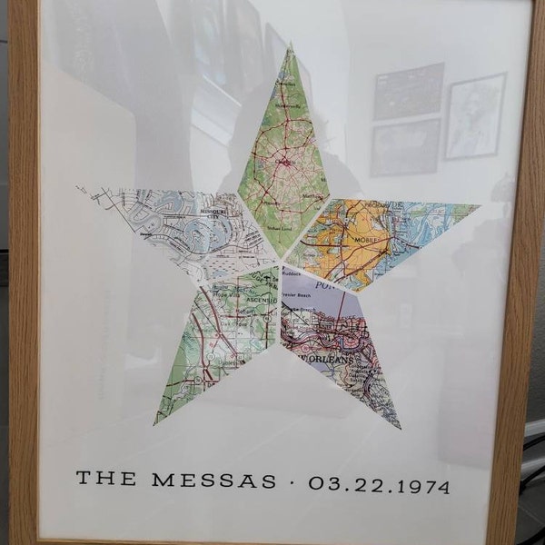 Adventure Together® Map Mountain Personalized Wedding or Anniversary ...