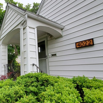 Cedar House Numbers Cedaraddress Sign Black House Numbers Address ...