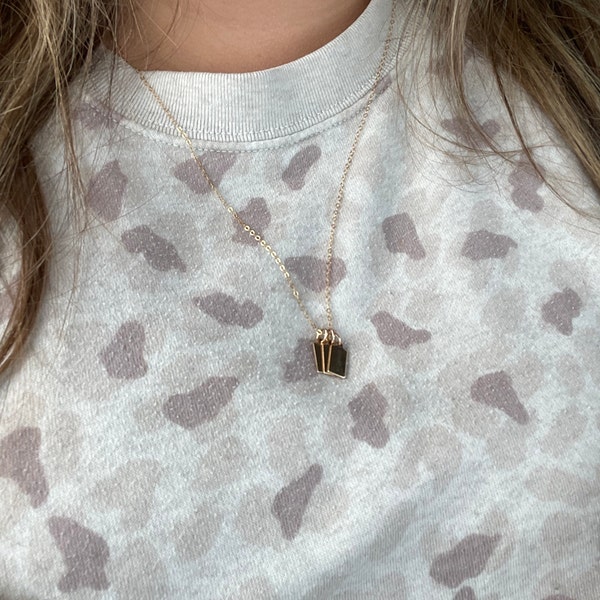 Personalized Mini Tag Necklace 14K Gold Filled Tag Necklace Custom Name ...