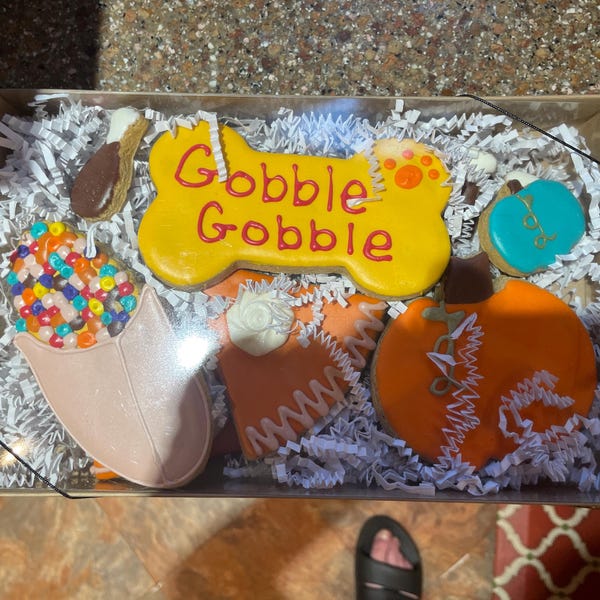 Hello Fall Treat Box, Carmel Apples, Pumpkins, Autumn Dog Treats, Fall ...