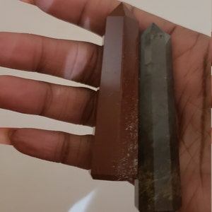 One 1 Red Jasper Tower Obelisk Points Large Crystal Tower, Red Jasper ...