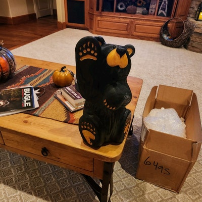 Chainsaw Carved Rail Bear - Etsy