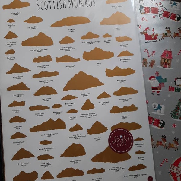 Scottish Munros Scratch-off Poster – 50 Peaks Bucket List (A3) - Etsy UK