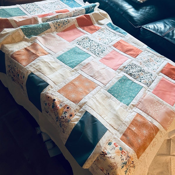 Noteworthy Curated Bundle | Green Blush Peach Floral Quilt Fabric | Bookish Sharon Holland ...