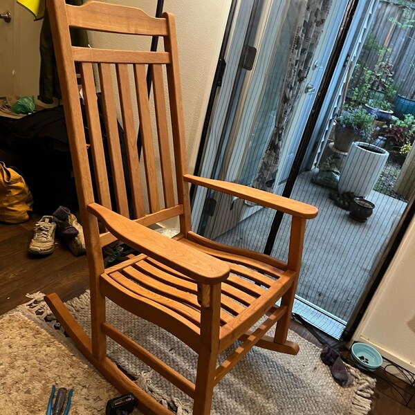 Americana Outdoor Rocking Chair | Weathered Gray | Weatherproof ...